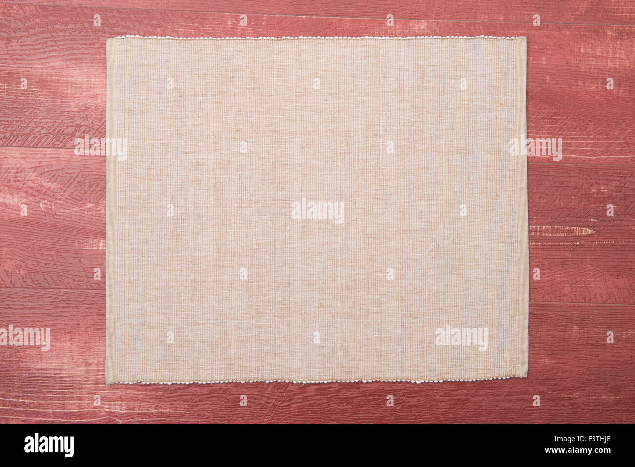 Place mat on wooden deck table Stock Photo - Alamy