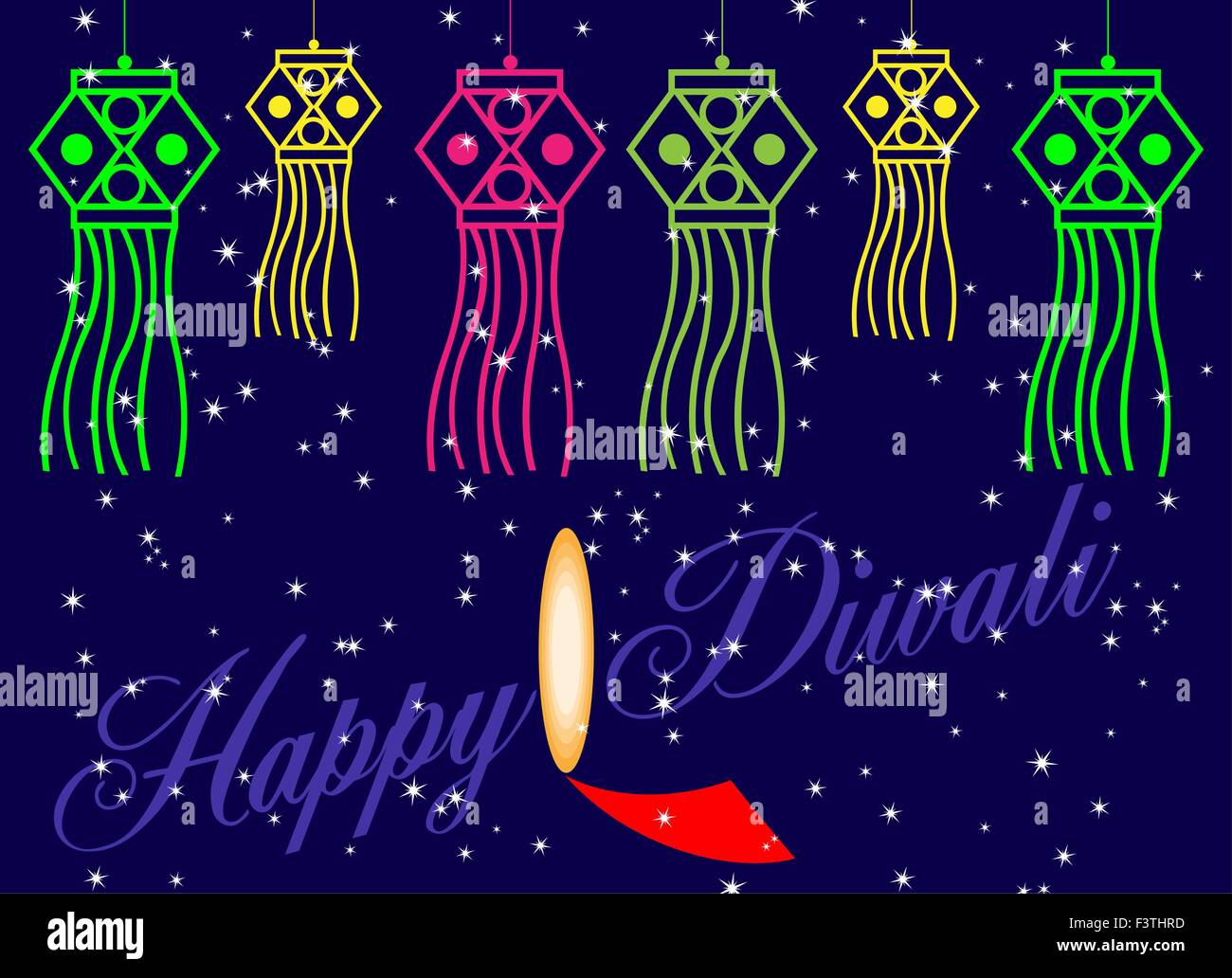 Diwali Greeting Design Vector Art Stock Vector Image & Art - Alamy