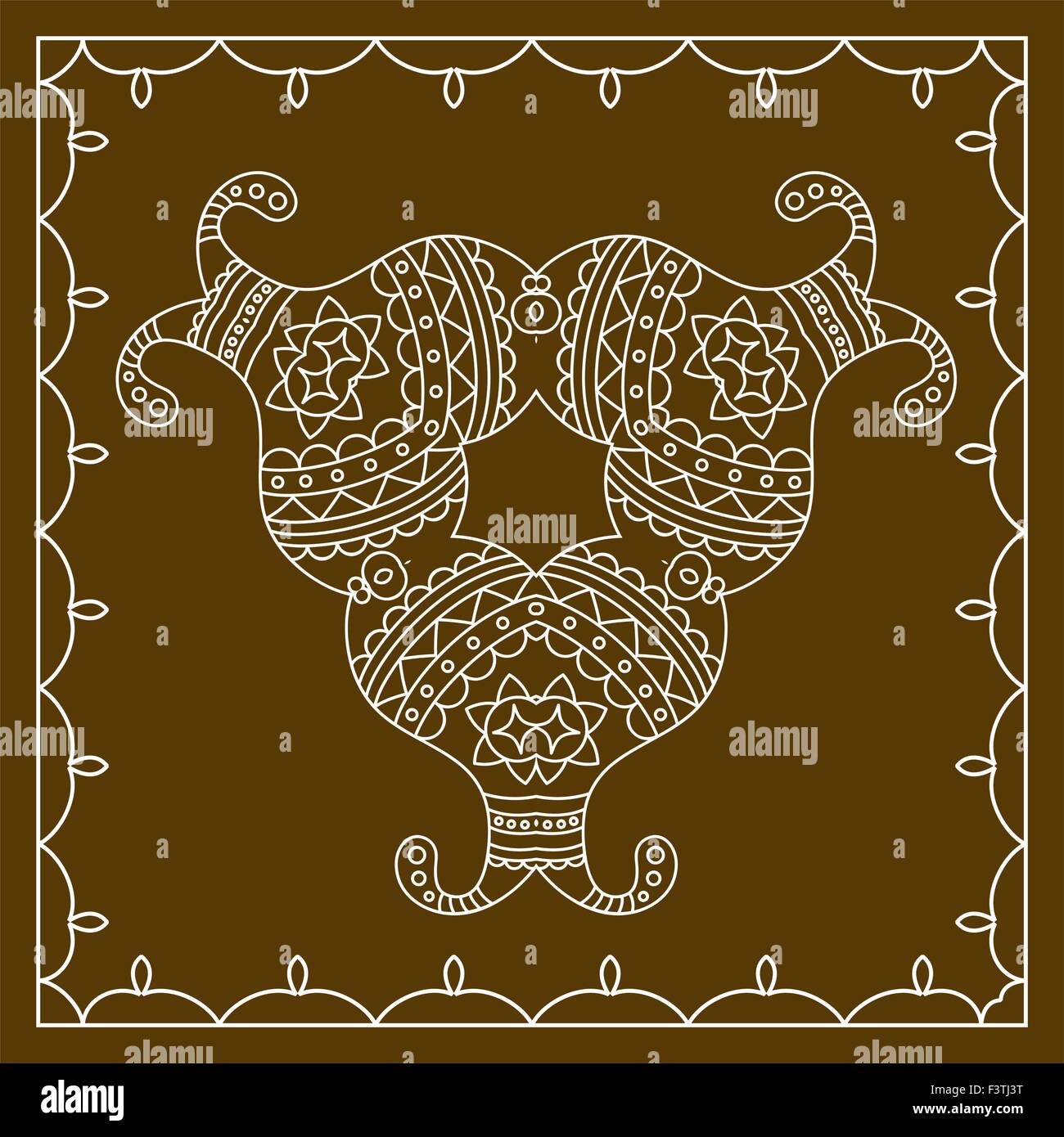 Folk, Tribal Design, Motif, Wall Painting Vector Art Stock Vector Image ...