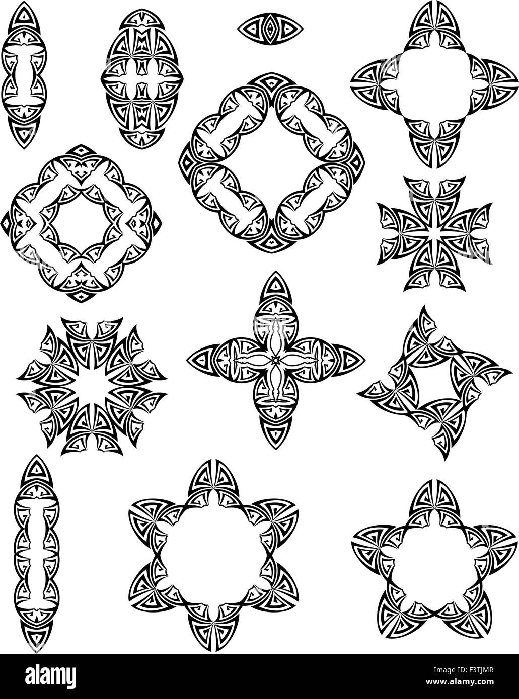 Tribal Tattoo Set Vector Art Stock Vector Image & Art - Alamy