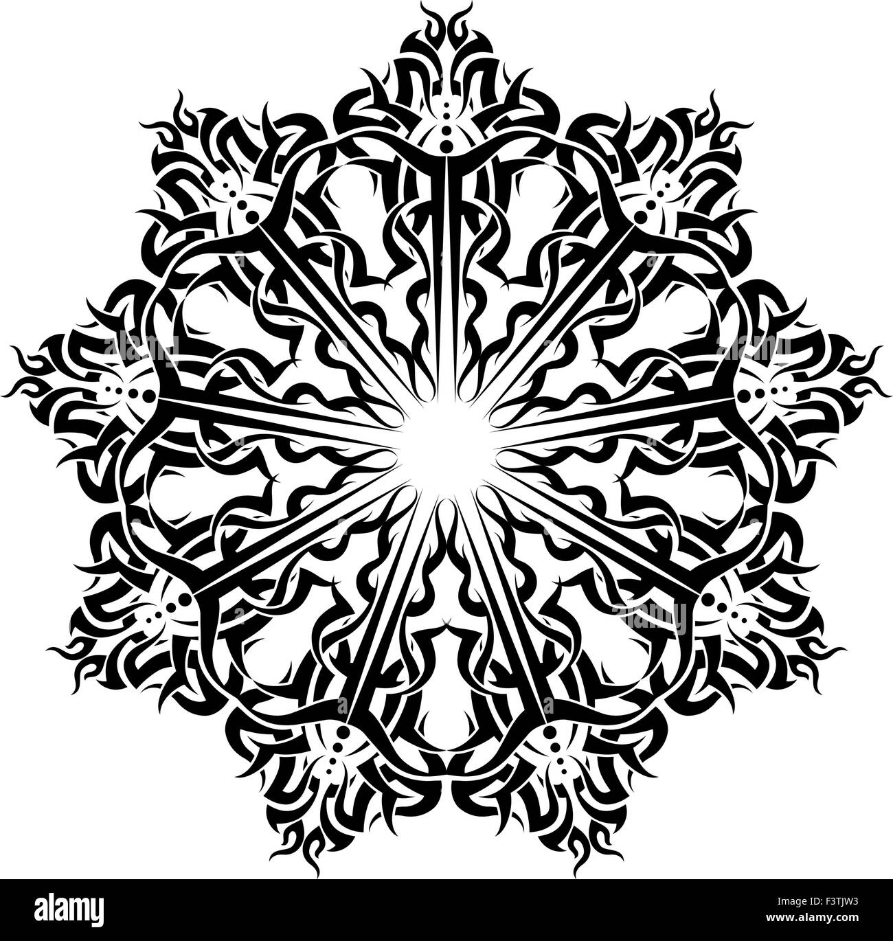 Tribal Tattoo Circular Vector Art Stock Vector Image & Art - Alamy