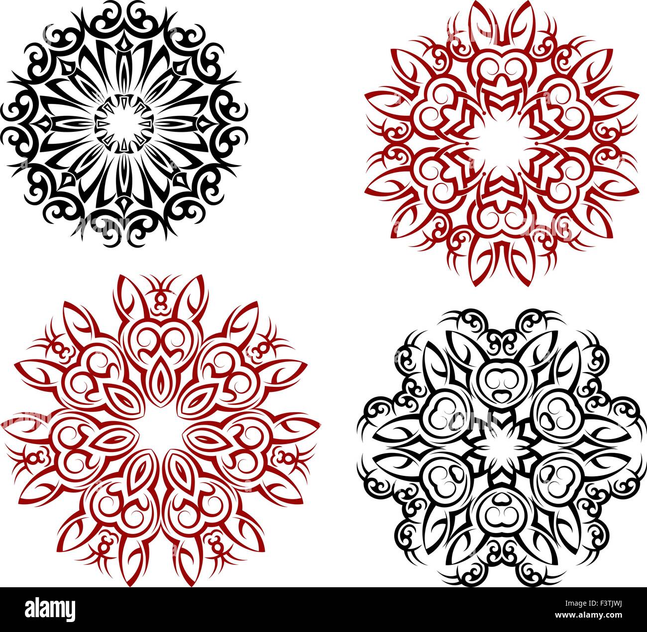 Tribal Tattoo Circular Vector Art Stock Vector Image & Art - Alamy