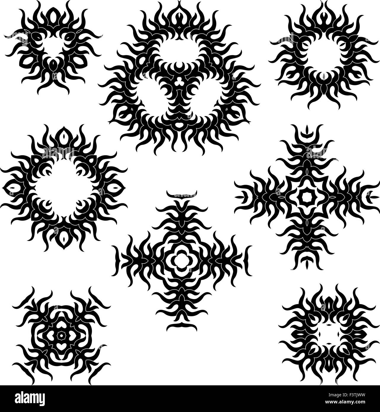 Tribal Tattoo Set Vector Art Stock Vector Image & Art - Alamy