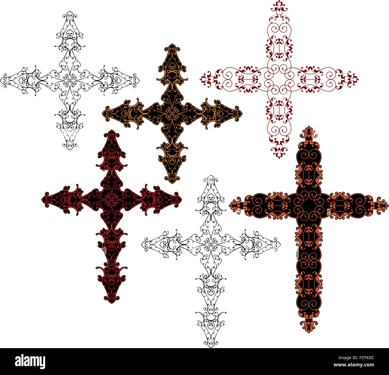 Christian Cross Collection Vector Art Stock Vector Image & Art - Alamy