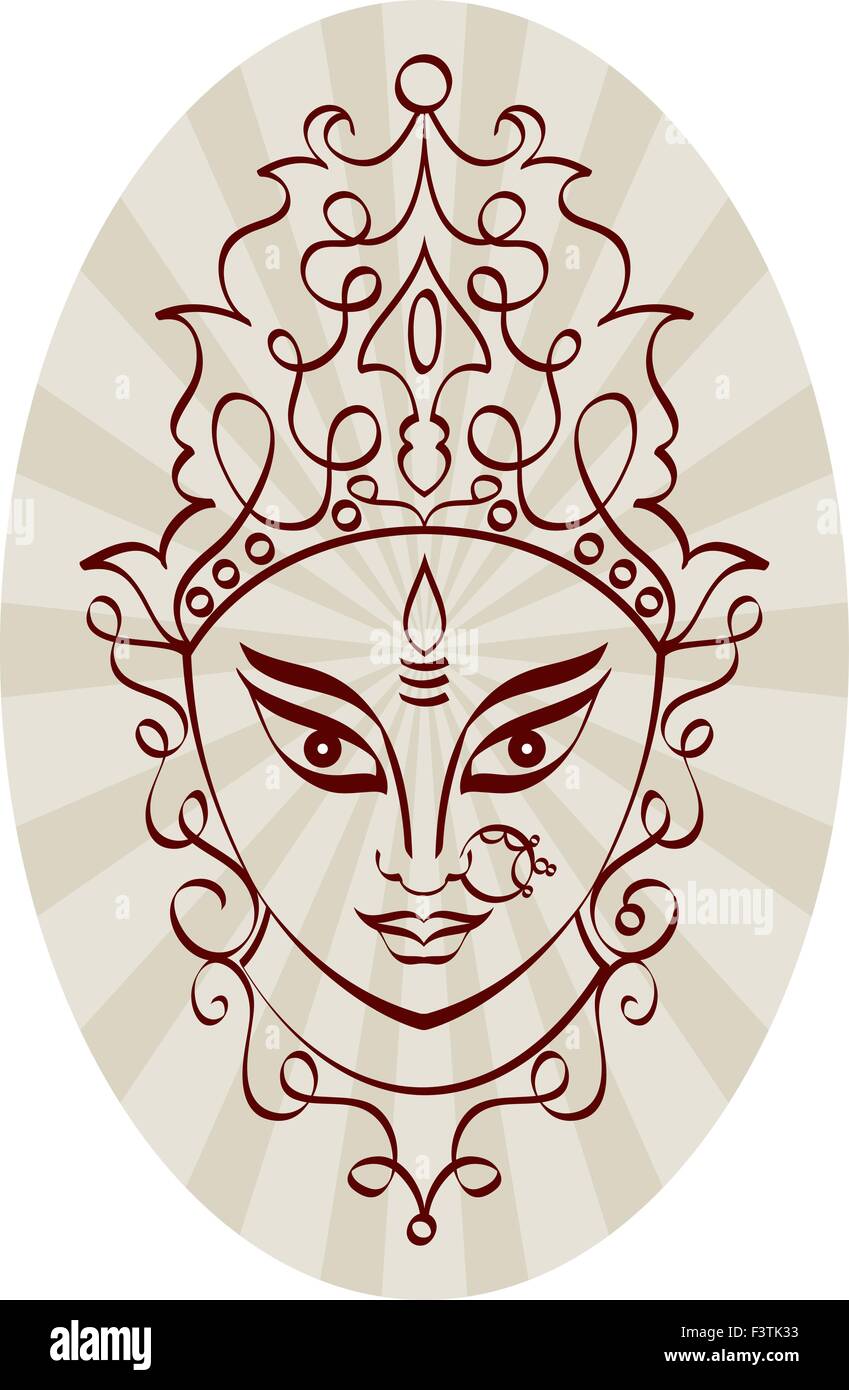 Durga Goddess of Power Vector Art Stock Vector Image & Art - Alamy