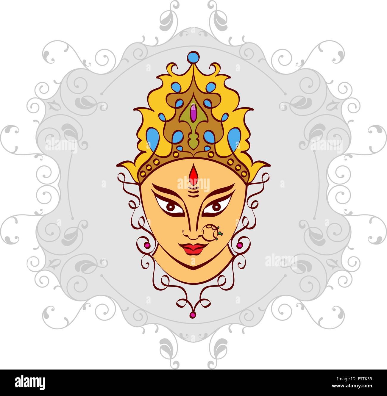 Durga Goddess of Power Vector Art Stock Vector Image & Art - Alamy
