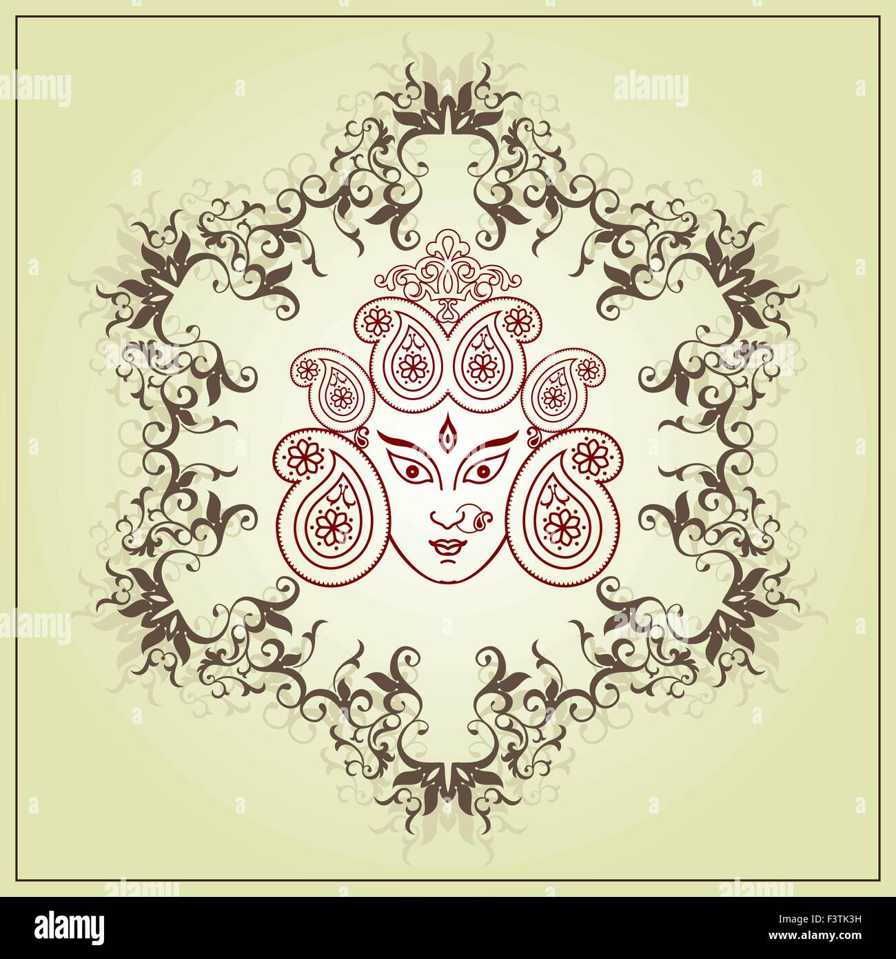 Durga Goddess of Power Vector Art Stock Vector Image & Art - Alamy