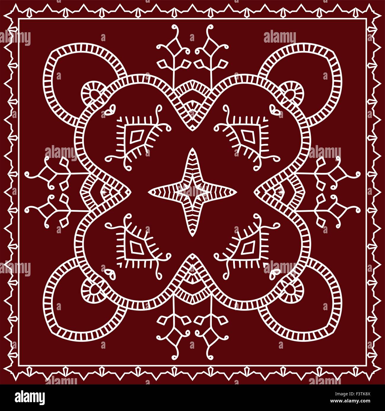 Folk, Tribal Design, Motif, Wall Painting Vector Art Stock Vector Image ...