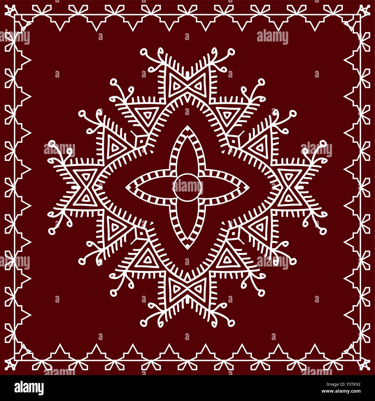 Folk, Tribal Design, Motif, Wall Painting Vector Art Stock Vector Image ...