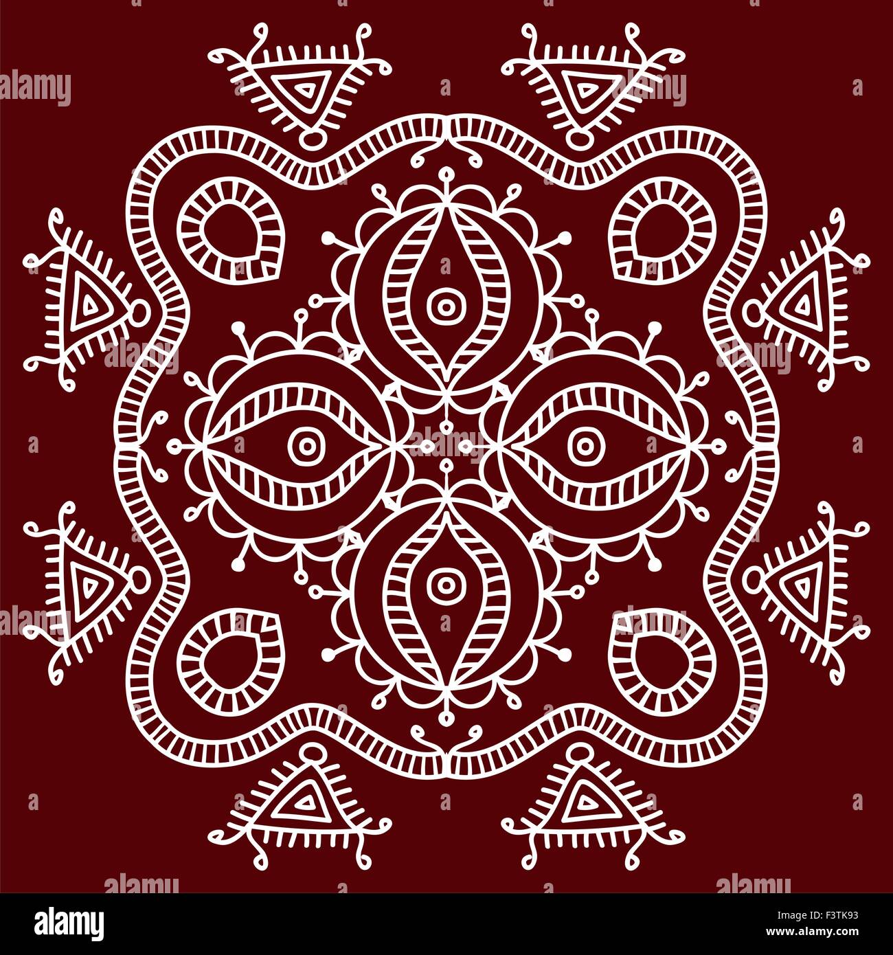 Folk, Tribal Design, Motif, Wall Painting Vector Art Stock Vector Image ...