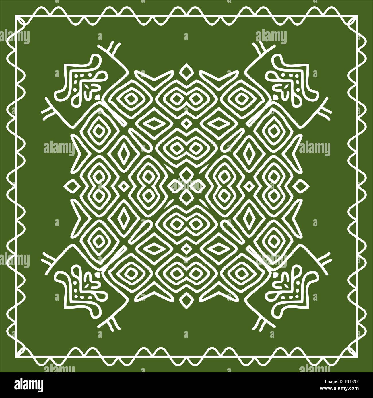 Folk, Tribal Design, Motif, Wall Painting Vector Art Stock Vector Image ...