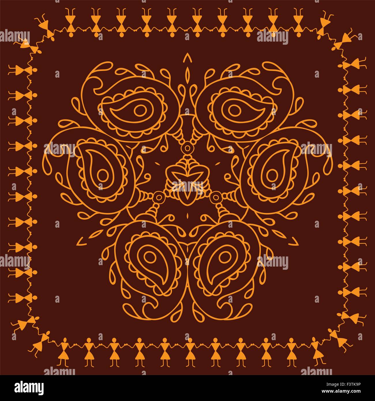 Folk, Tribal Design, Motif, Wall Painting Vector Art Stock Vector Image ...
