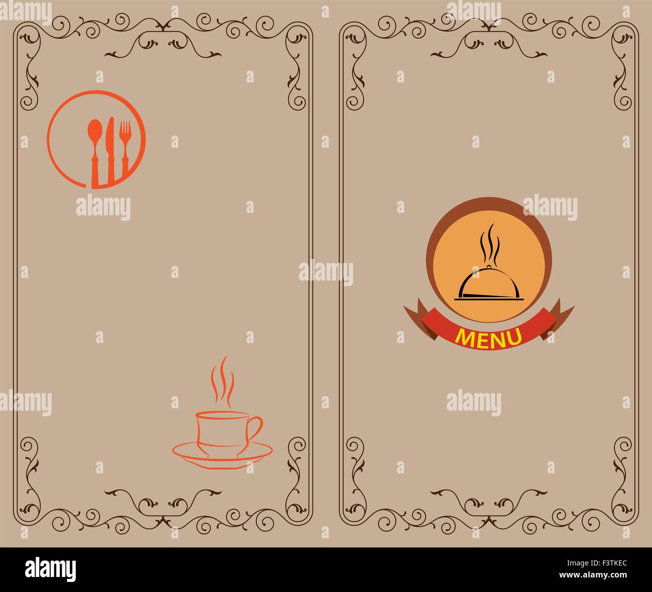 Menu Card Design Template Vector Art Stock Vector Image & Art - Alamy