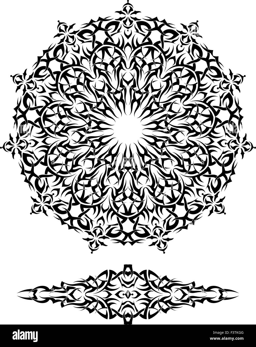 Tribal Tattoo Circular Vector Art Stock Vector Image & Art - Alamy