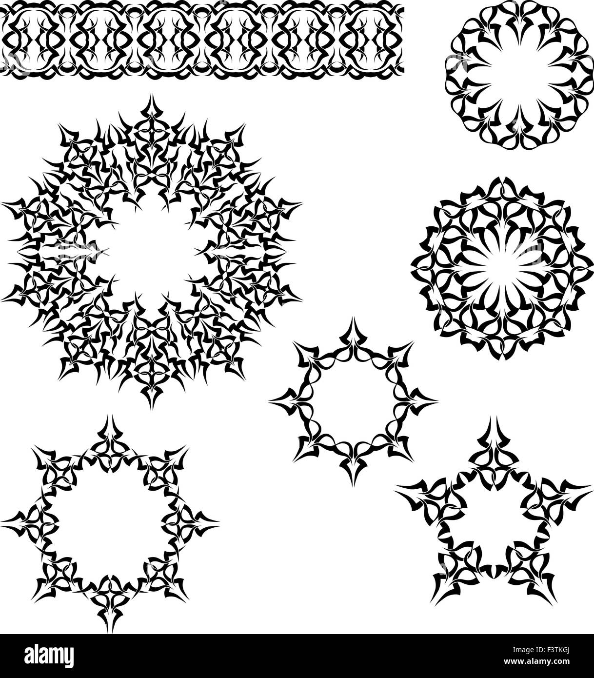 Tribal Tattoo Circular Vector Art Stock Vector Image & Art - Alamy