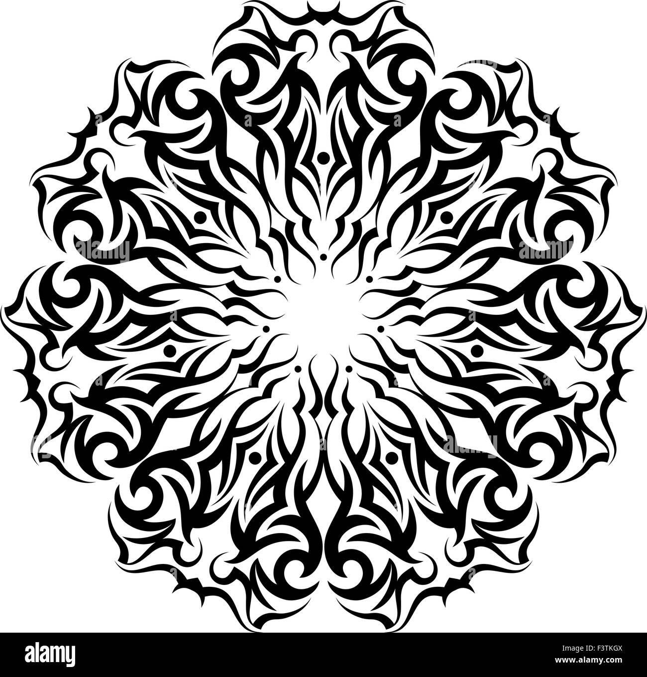 Tribal Tattoo Circular Vector Art Stock Vector Image & Art - Alamy