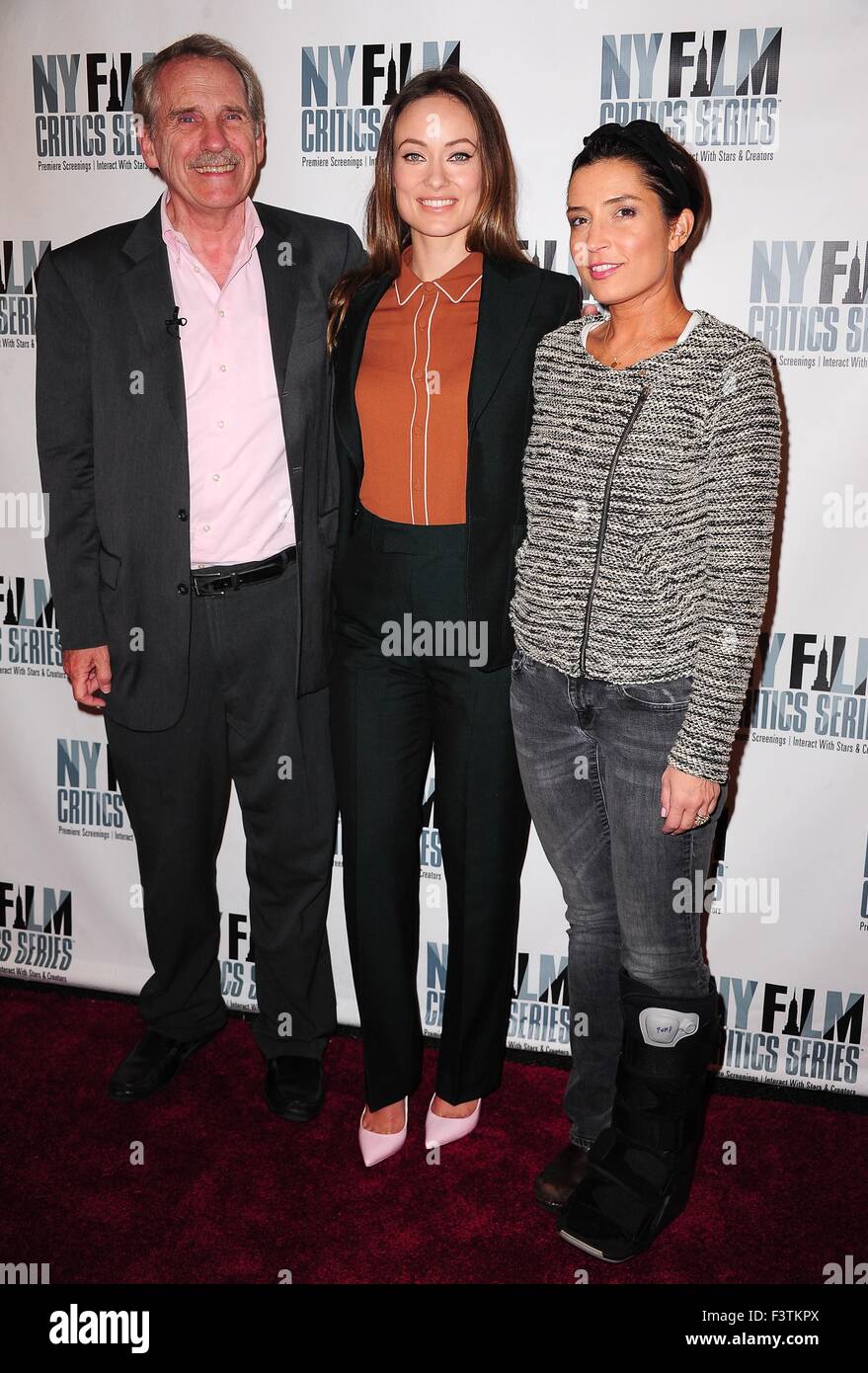 New York, NY, USA. 12th Oct, 2015. Peter Travers, Olivia WIlde, Reed ...