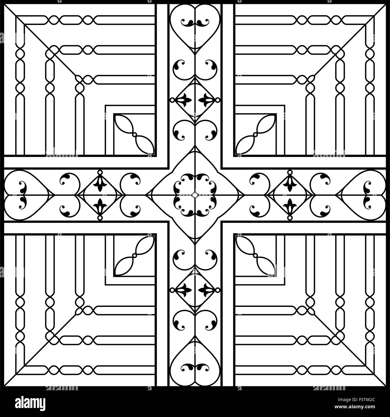 Wrought Iron Grill, Gate, Door, Fence, Window, Railing Design Vector ...