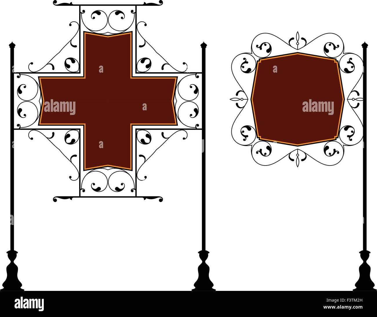 Wrought Iron Signage Vector Art Stock Vector Image & Art - Alamy