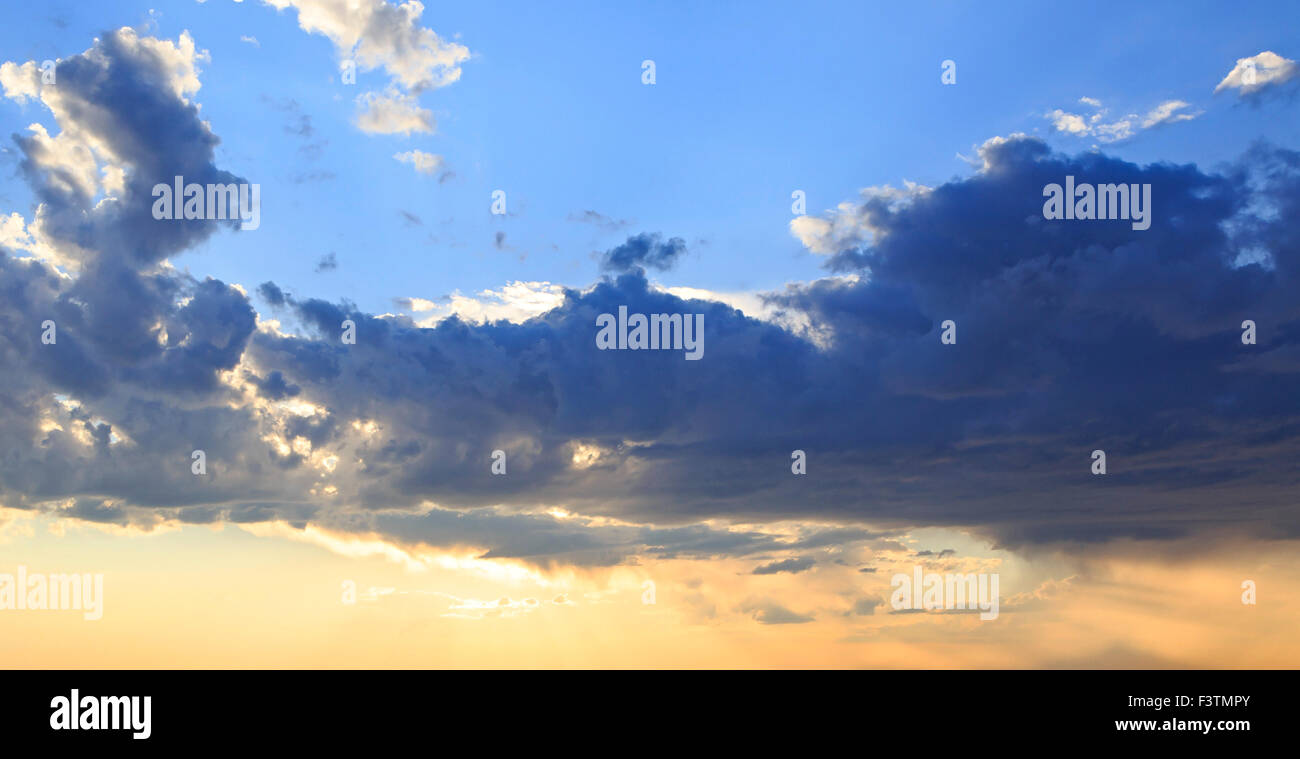 Beautiful evening sky with thunderclouds Stock Photo - Alamy