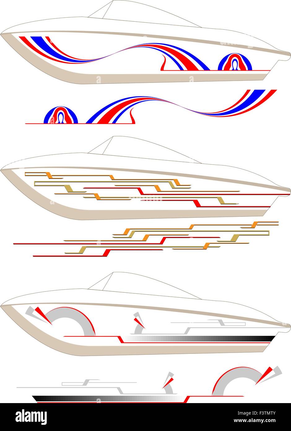 Boat Graphics, Stripe : Vinyl Ready Vector Art Stock Vector Image & Art ...