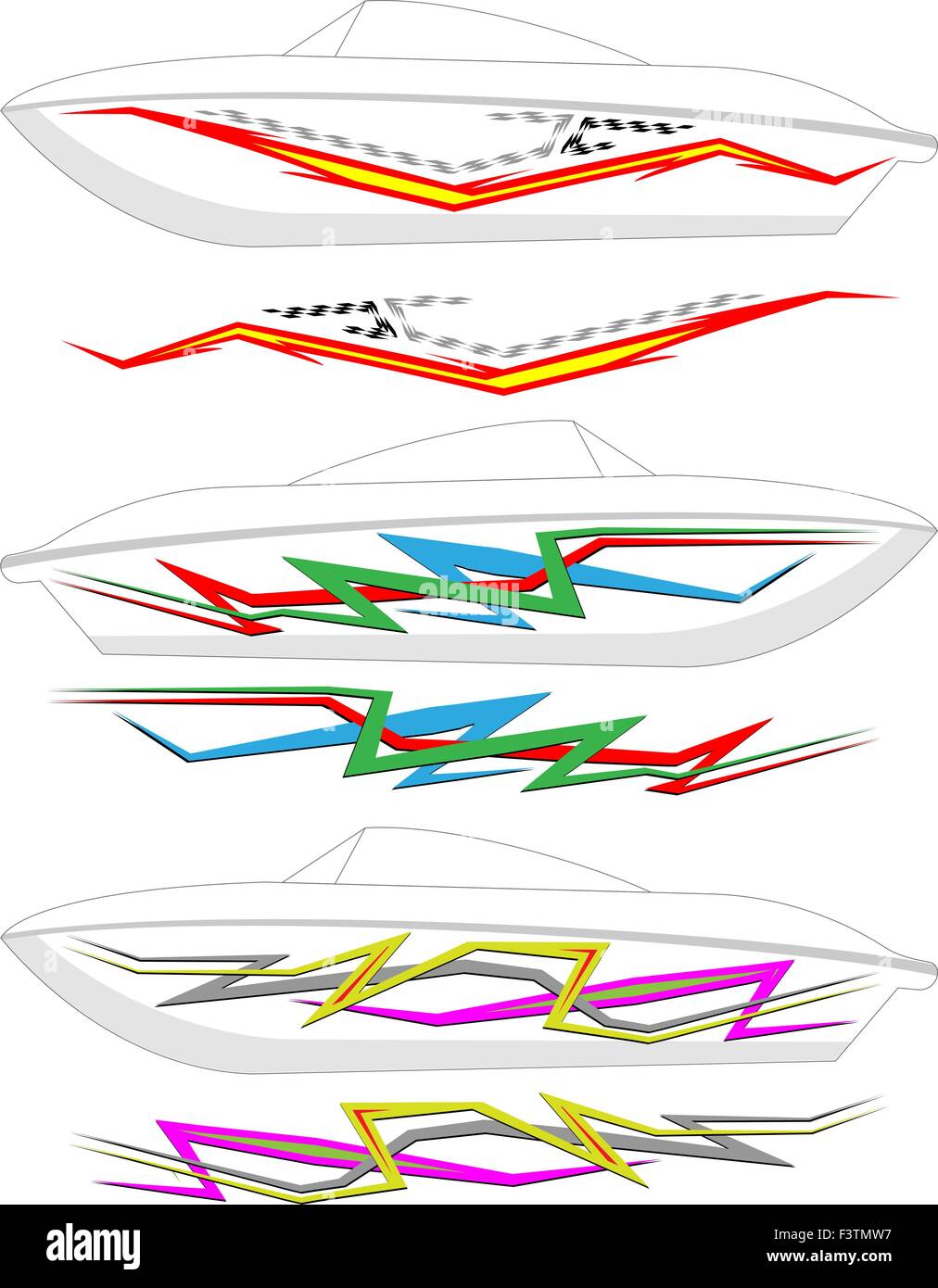 Boat Graphics, Stripe : Vinyl Ready Vector Art Stock Vector Image & Art ...
