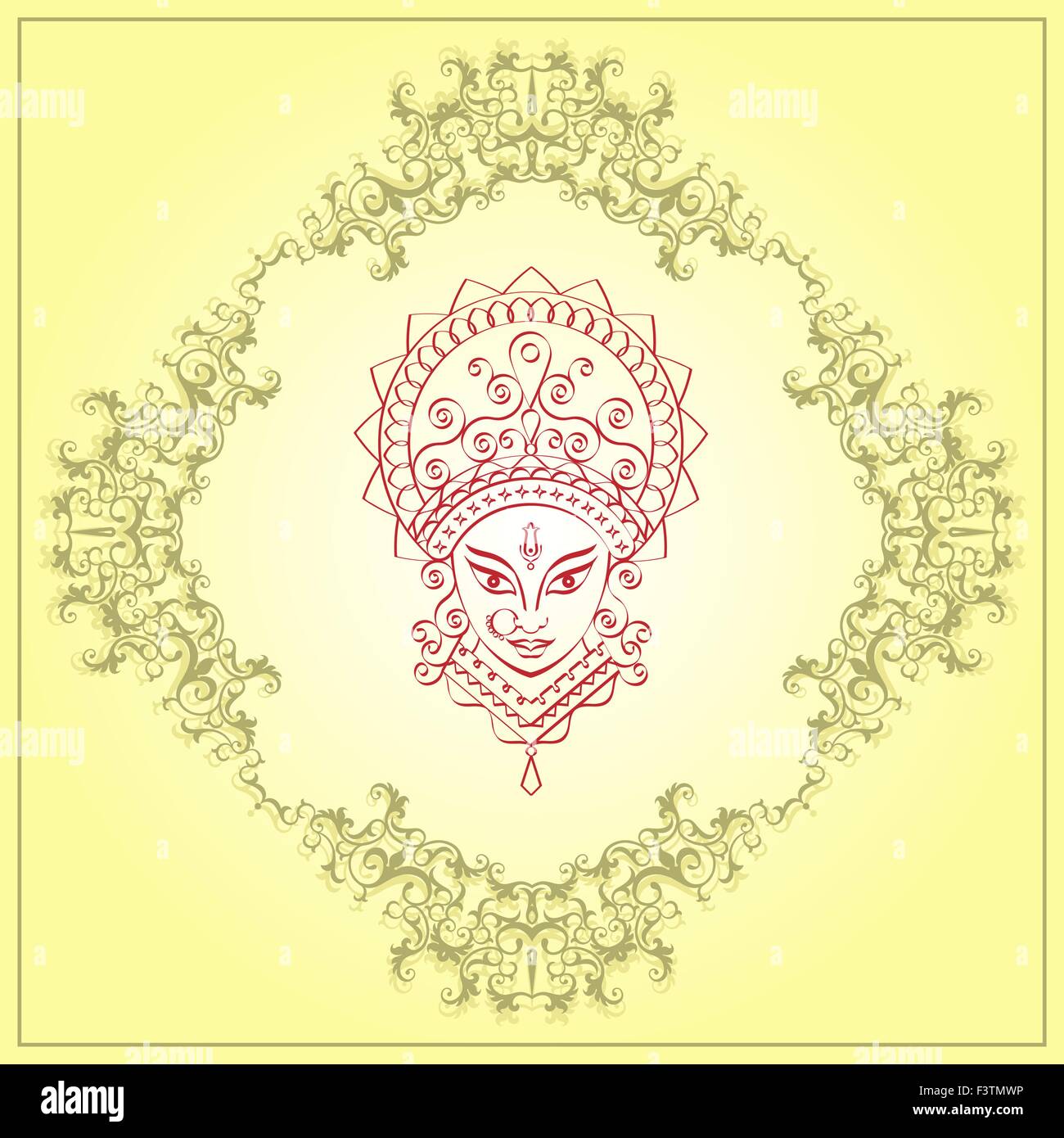 Durga Goddess of Power Vector Art Stock Vector Image & Art - Alamy