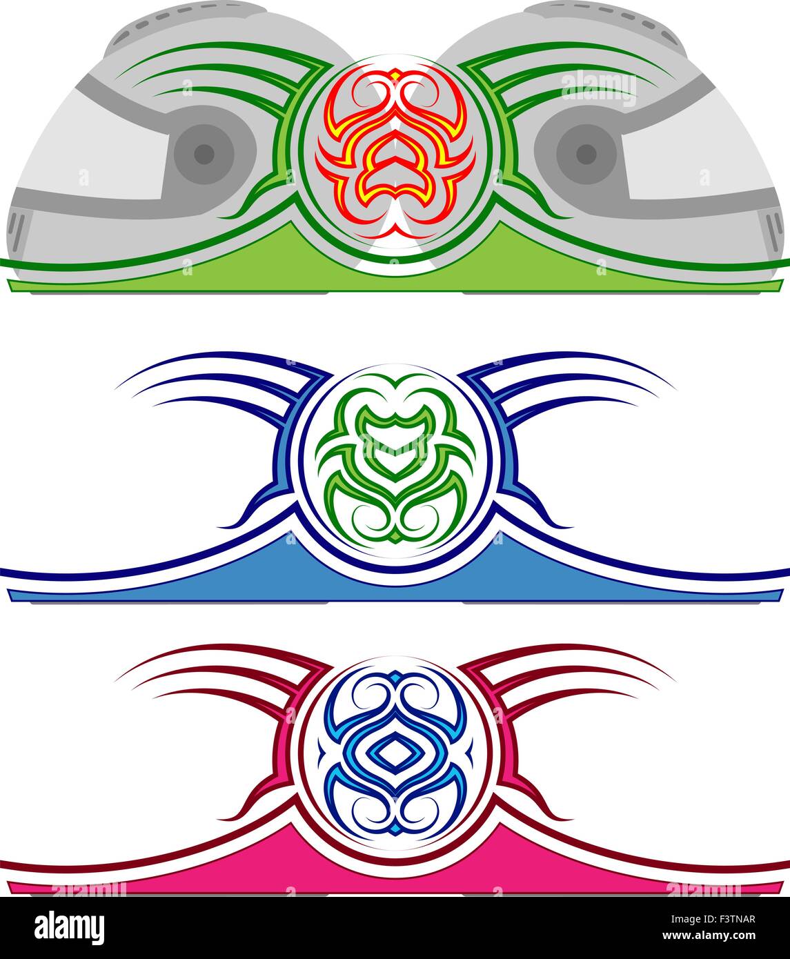 Helmet Graphics, Stripe : Vinyl Ready Vector Art Stock Vector Image ...