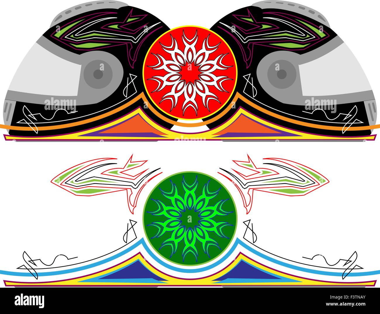Helmet Graphics, Stripe : Vinyl Ready Vector Art Stock Vector Image ...
