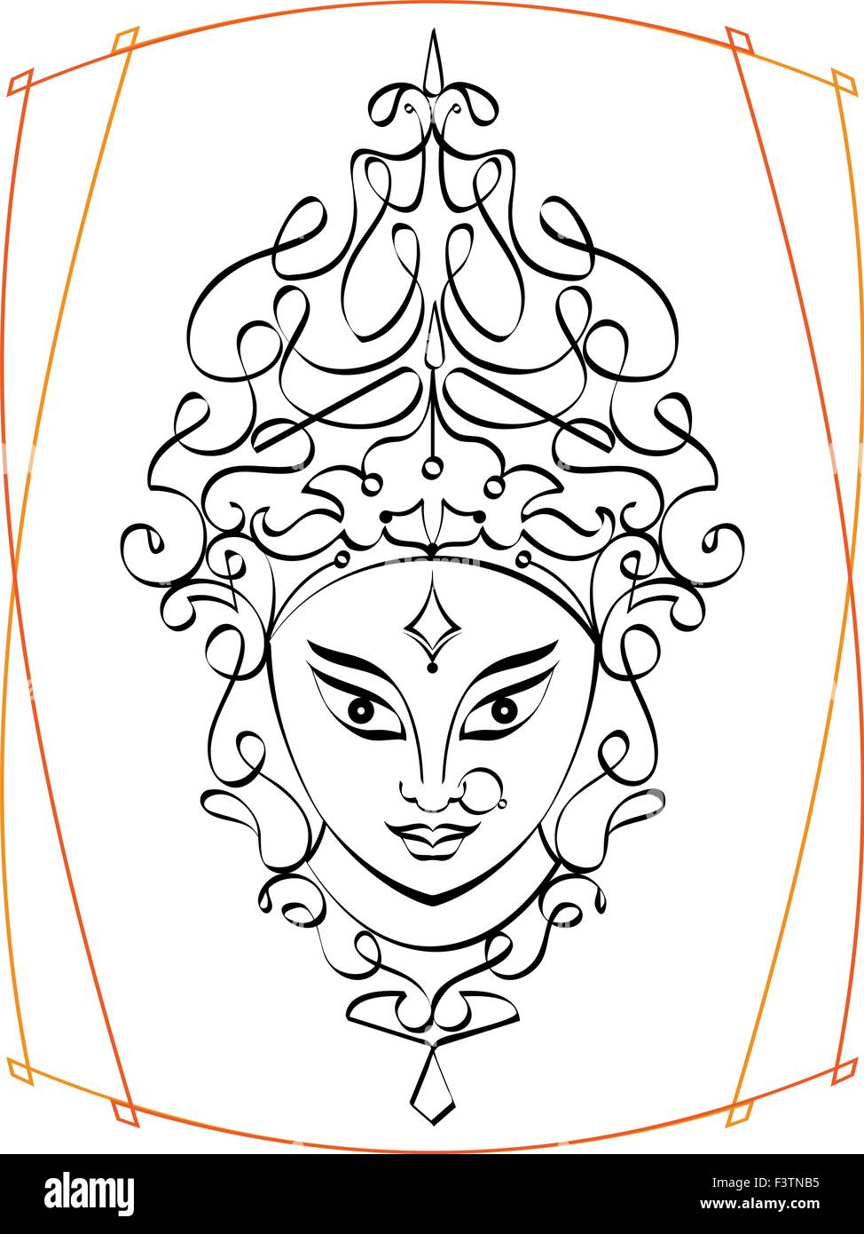 Durga Goddess of Power Vector Art Stock Vector Image & Art - Alamy