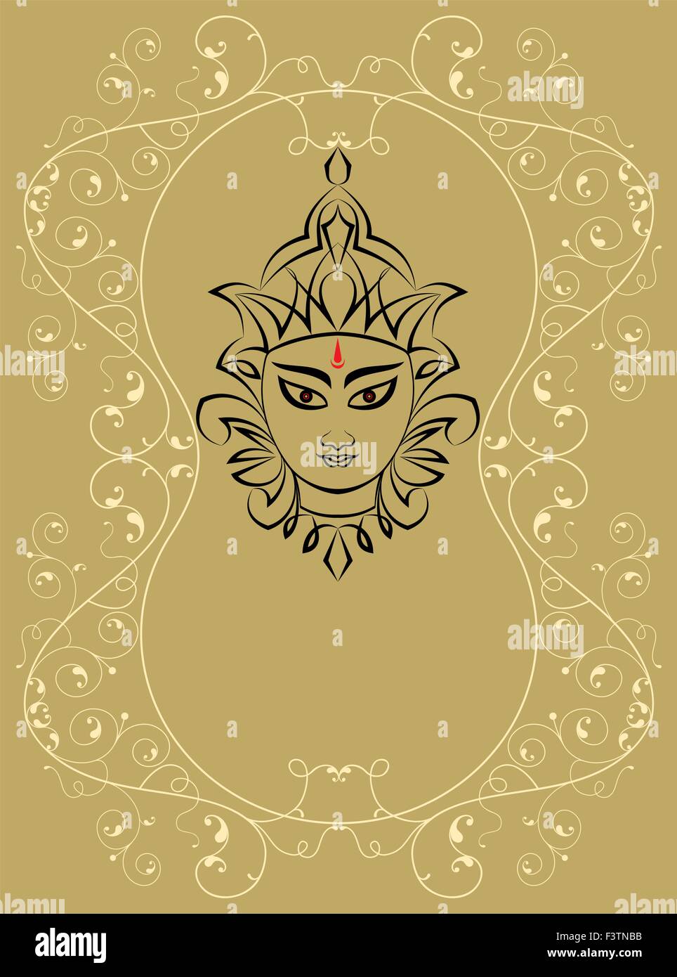 Durga Goddess of Power Vector Art Stock Vector Image & Art - Alamy