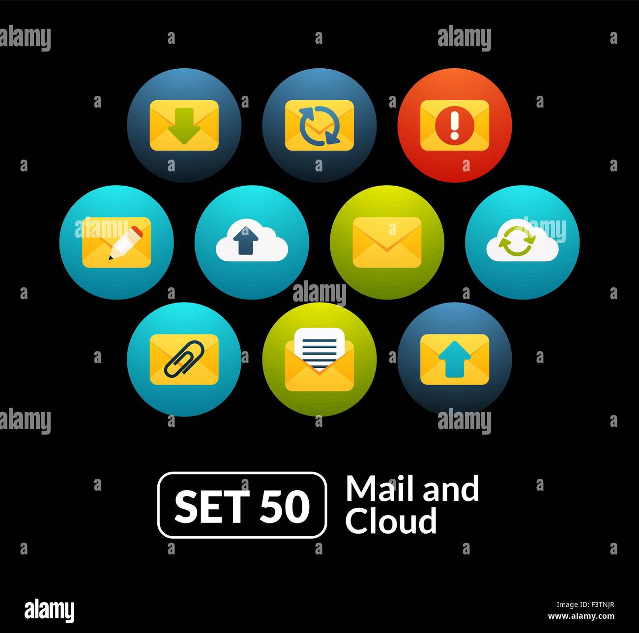 Mail security icon flat Stock Vector Images - Alamy