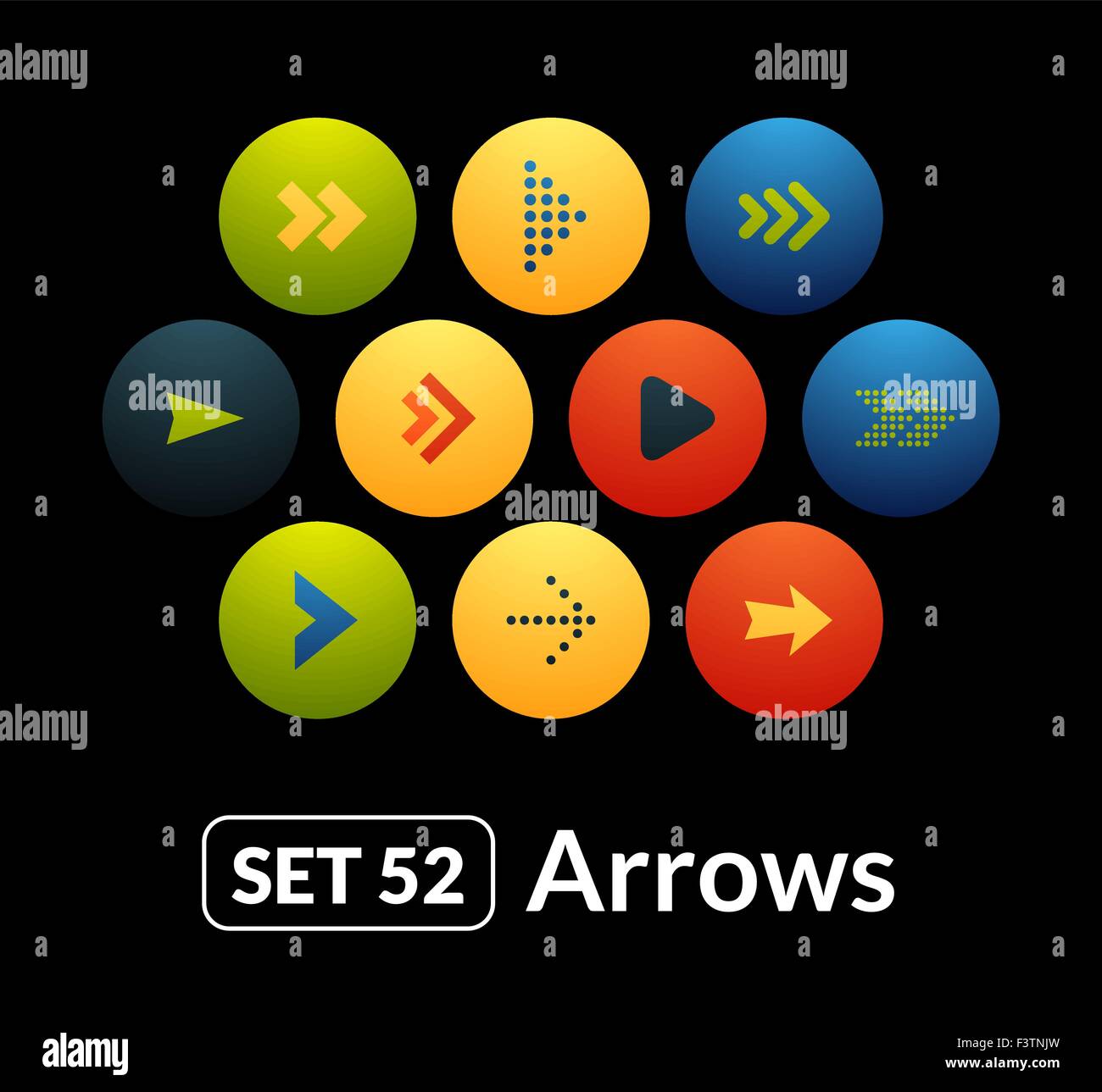Flat icons vector set 52 - signs arrows Stock Vector Image & Art - Alamy