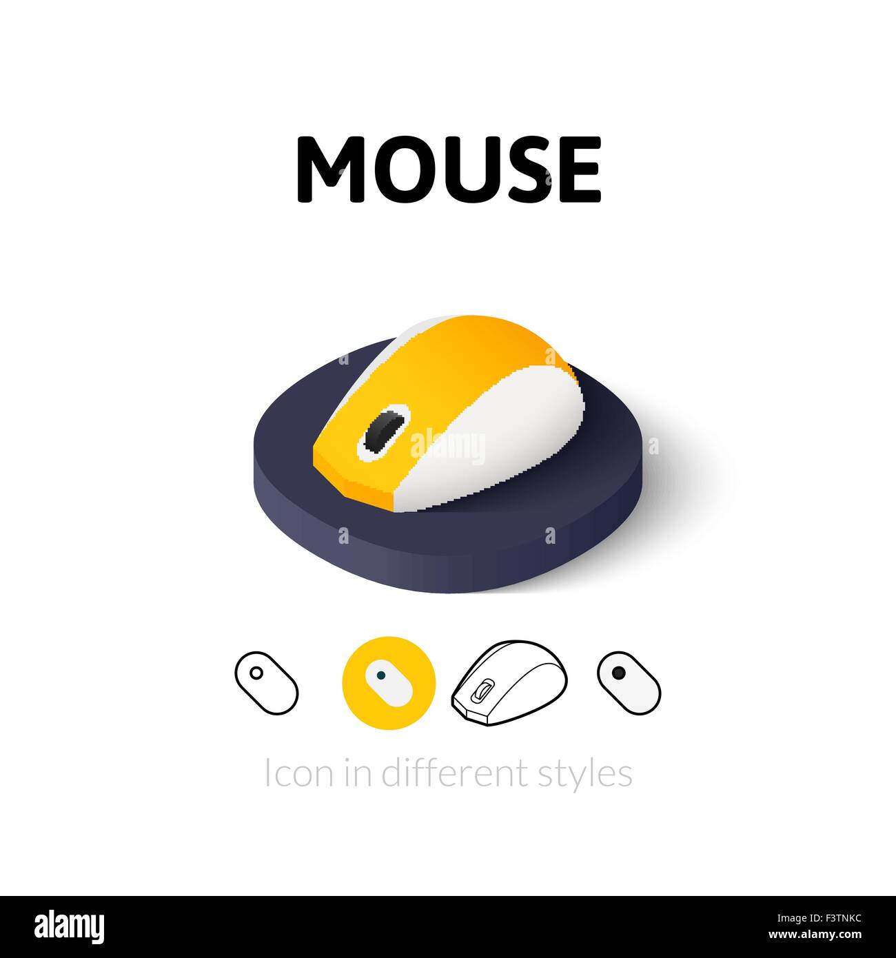 White mouse icon isometric Cut Out Stock Images & Pictures - Alamy