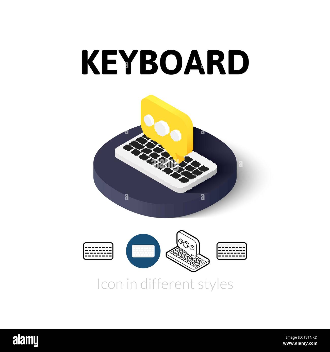 Keyboard icon in different style Stock Vector Image & Art - Alamy