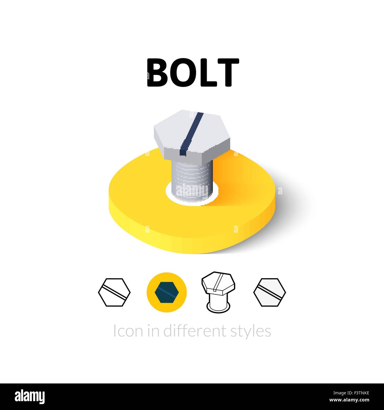 Bolt icon in different style Stock Vector Image & Art - Alamy