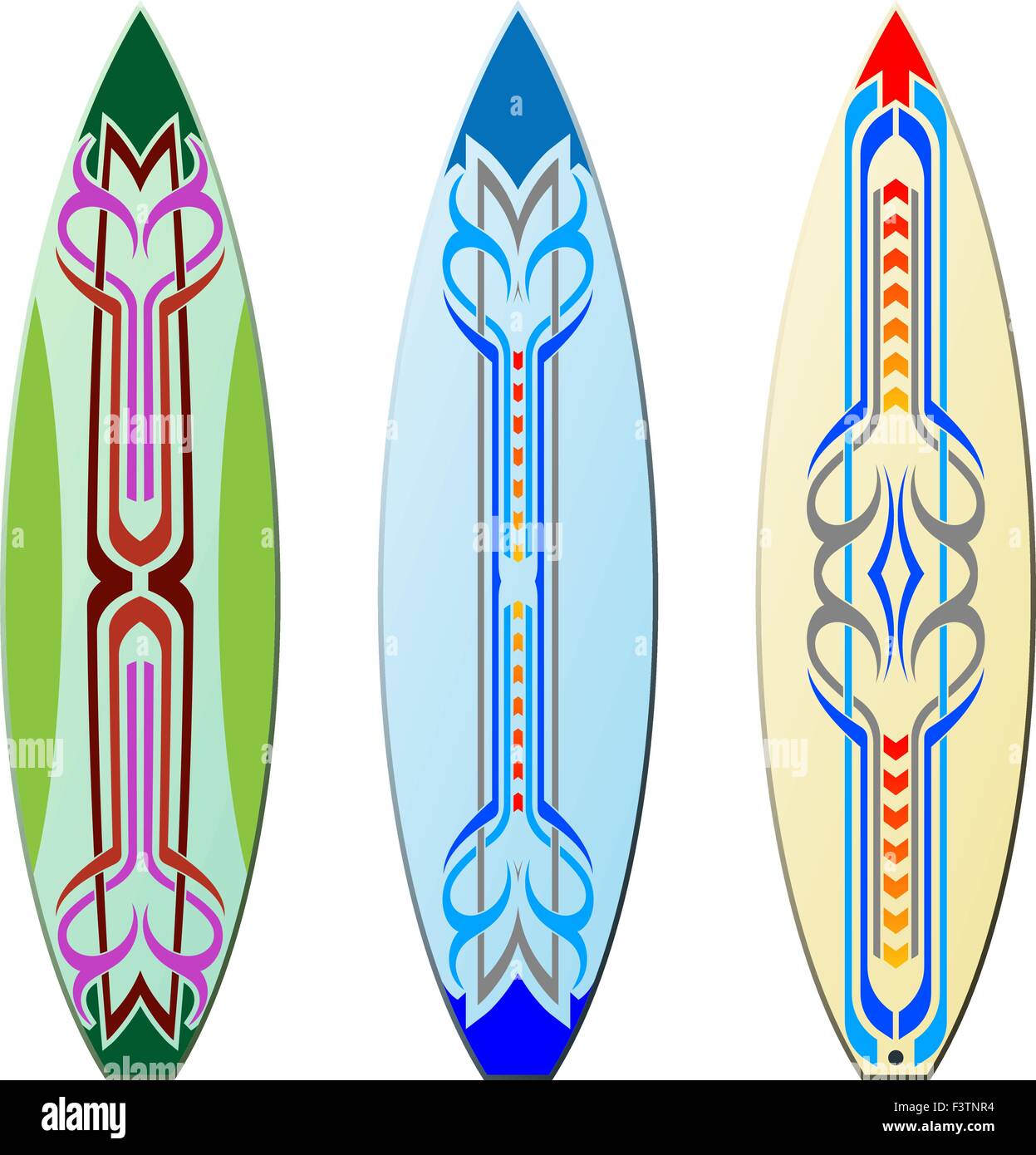 Surf Board Graphics, Stripe : Vinyl Ready Vector Art Stock Vector Image ...