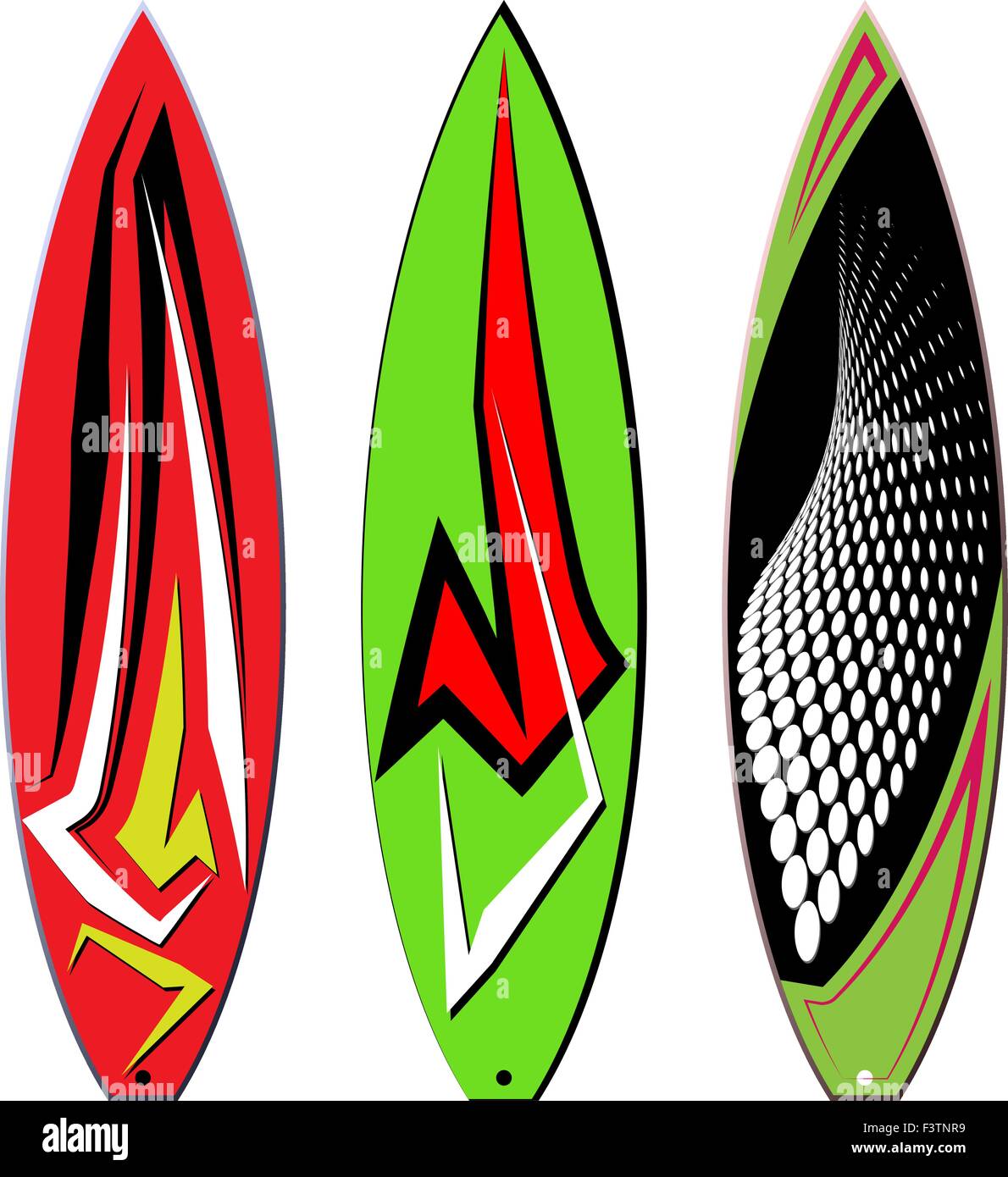 Surf Board Graphics, Stripe : Vinyl Ready Vector Art Stock Vector Image ...
