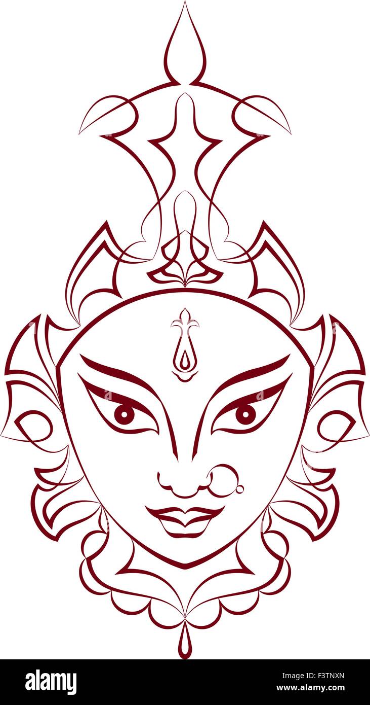 Durga Goddess of Power Vector Art Stock Vector Image & Art - Alamy