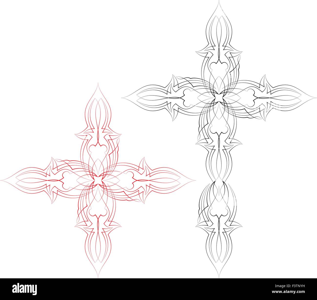 Pinstripe Christian Cross : Vinyl Ready Vector Art Stock Vector Image ...