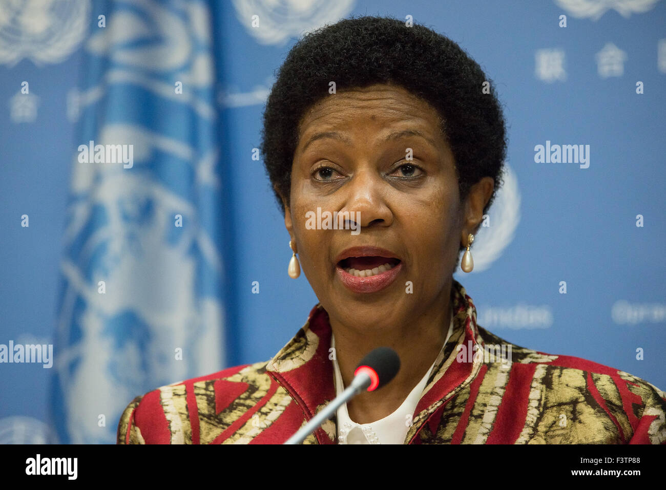 New York, United States. 12th Oct, 2015. Phumzile Mlambo-Ngcuka speaks ...