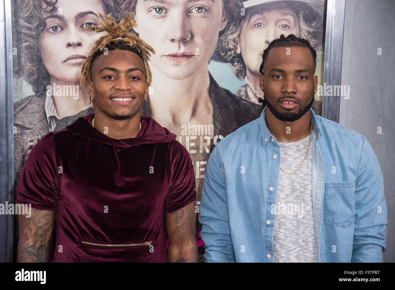 New York, NY, USA. 12th Oct, 2015. Buster Skrine, Marcus Williams at ...