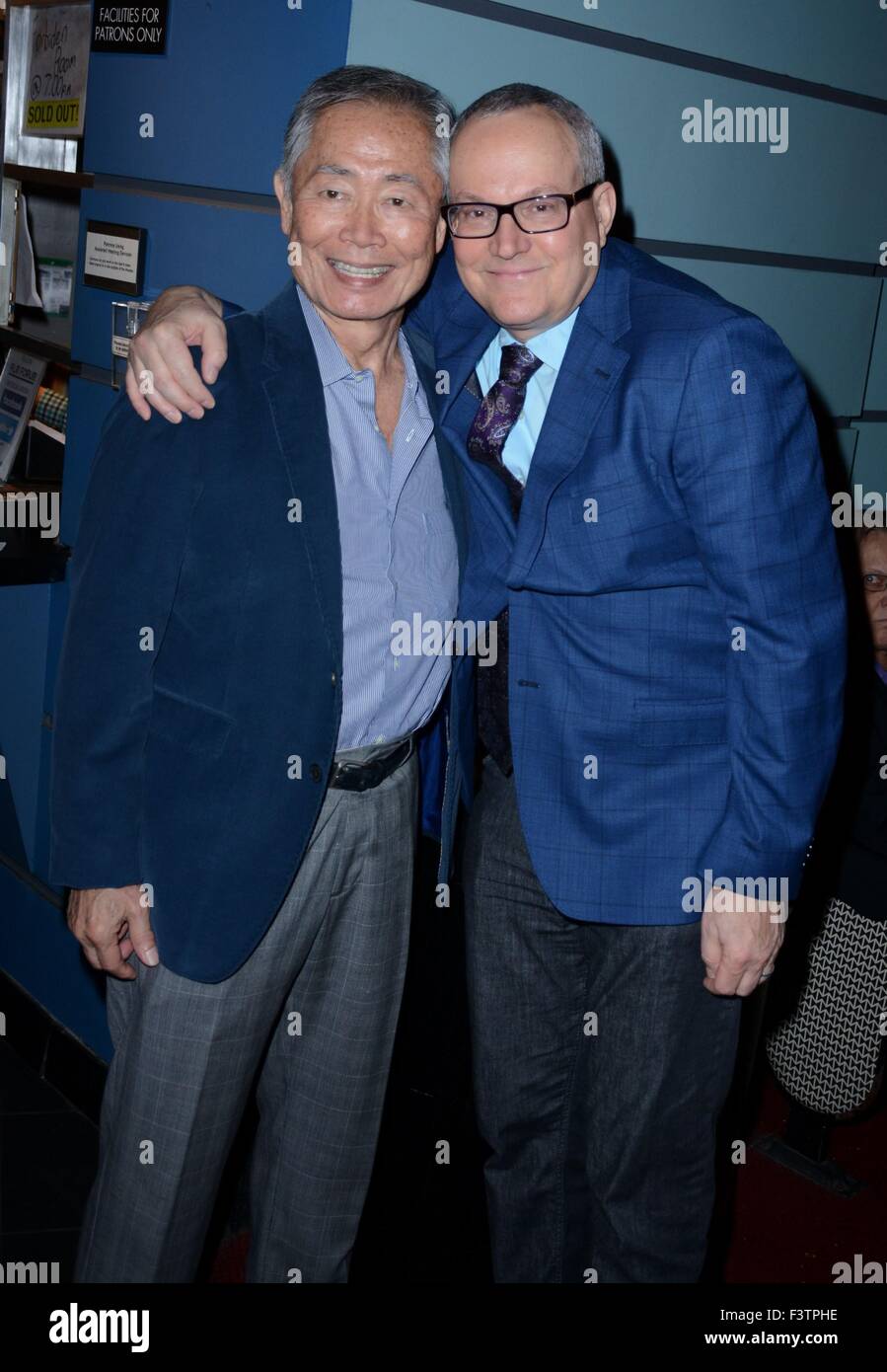 New York, NY, USA. 12th Oct, 2015. George Takei, husband Brad Altman at ...