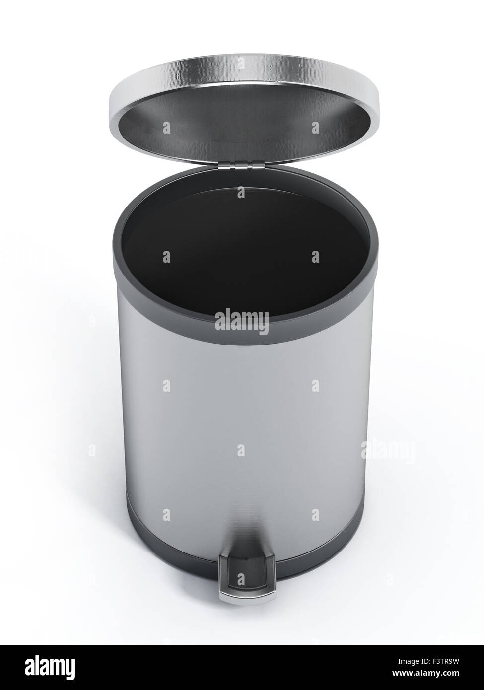 Trash bin isolated on white background Stock Photo - Alamy