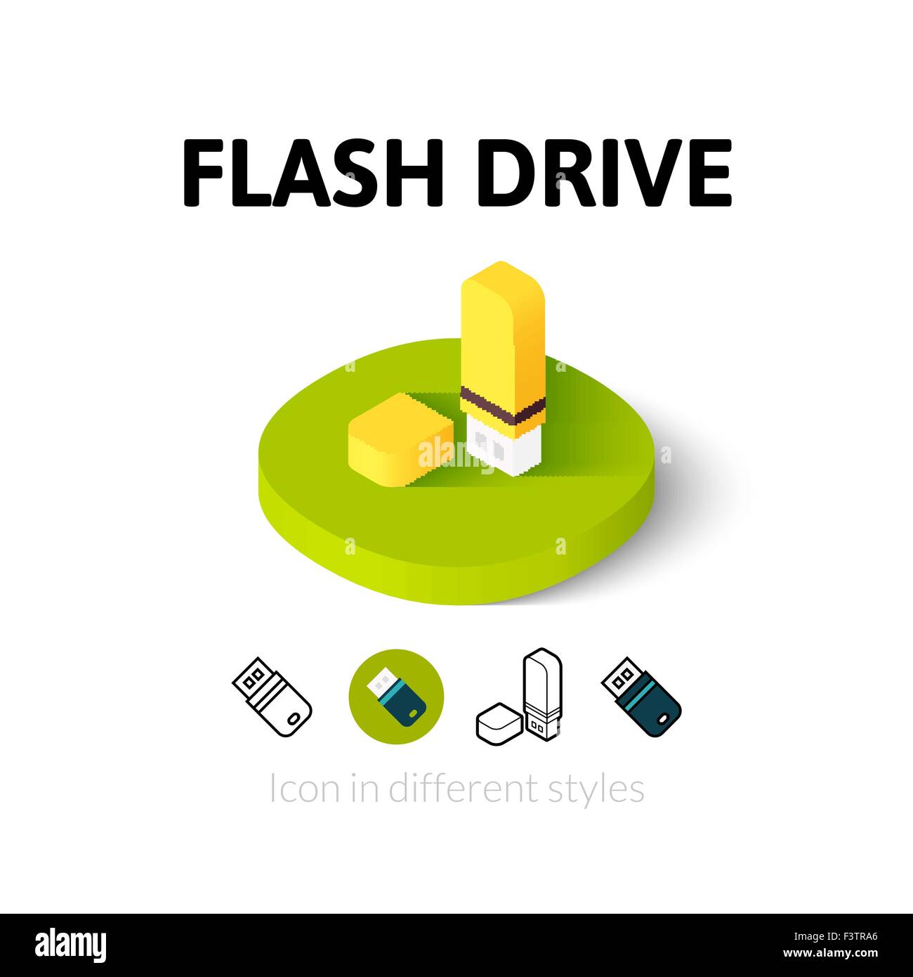 Flash drive icon in different style Stock Vector Image & Art - Alamy