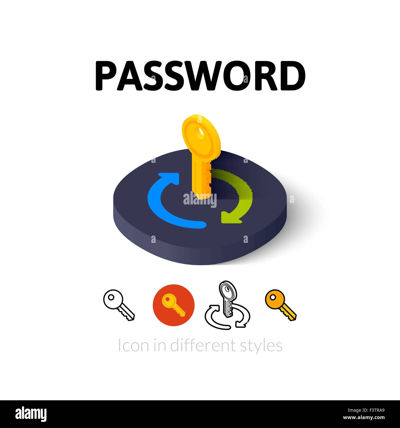 Password icon in different style Stock Vector Image & Art - Alamy