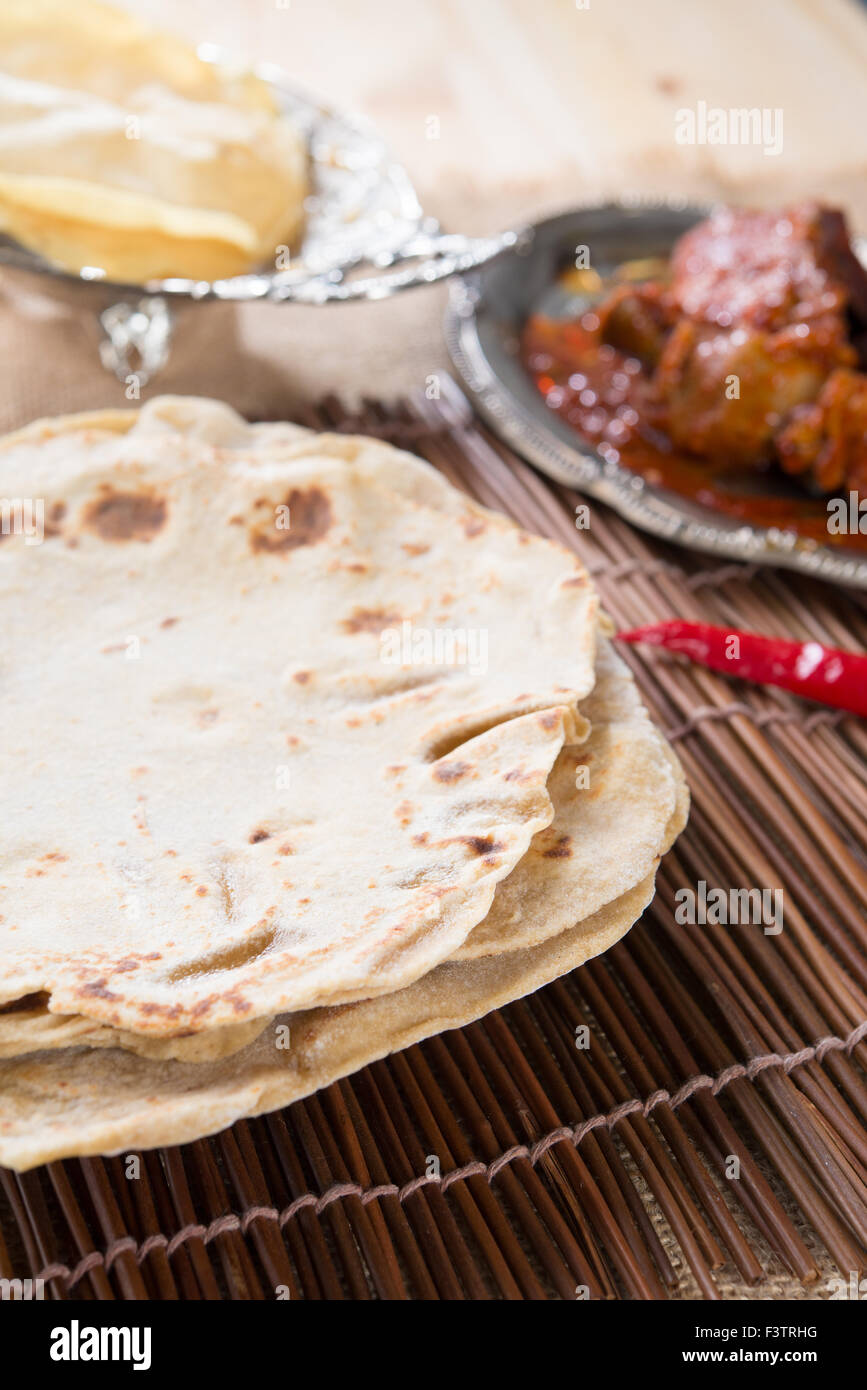 Indian flat-bread called chapati i Stock Photo - Alamy