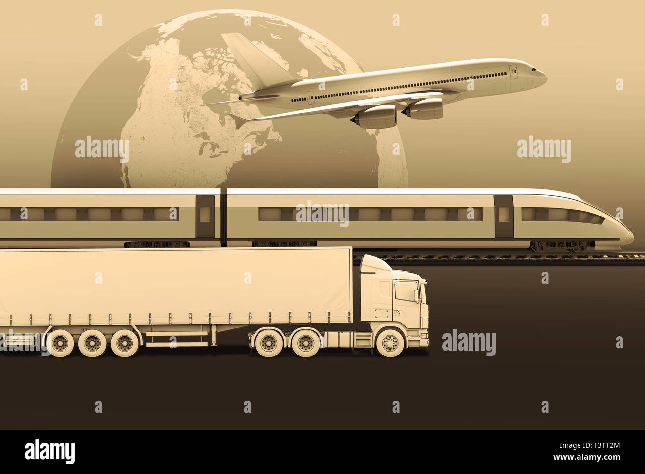 Transport earth globe train hi-res stock photography and images - Alamy