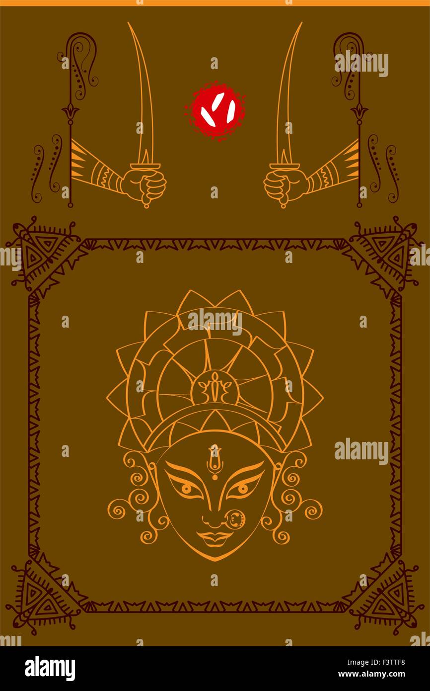 Durga Goddess of Power Vector Art Stock Vector Image & Art - Alamy