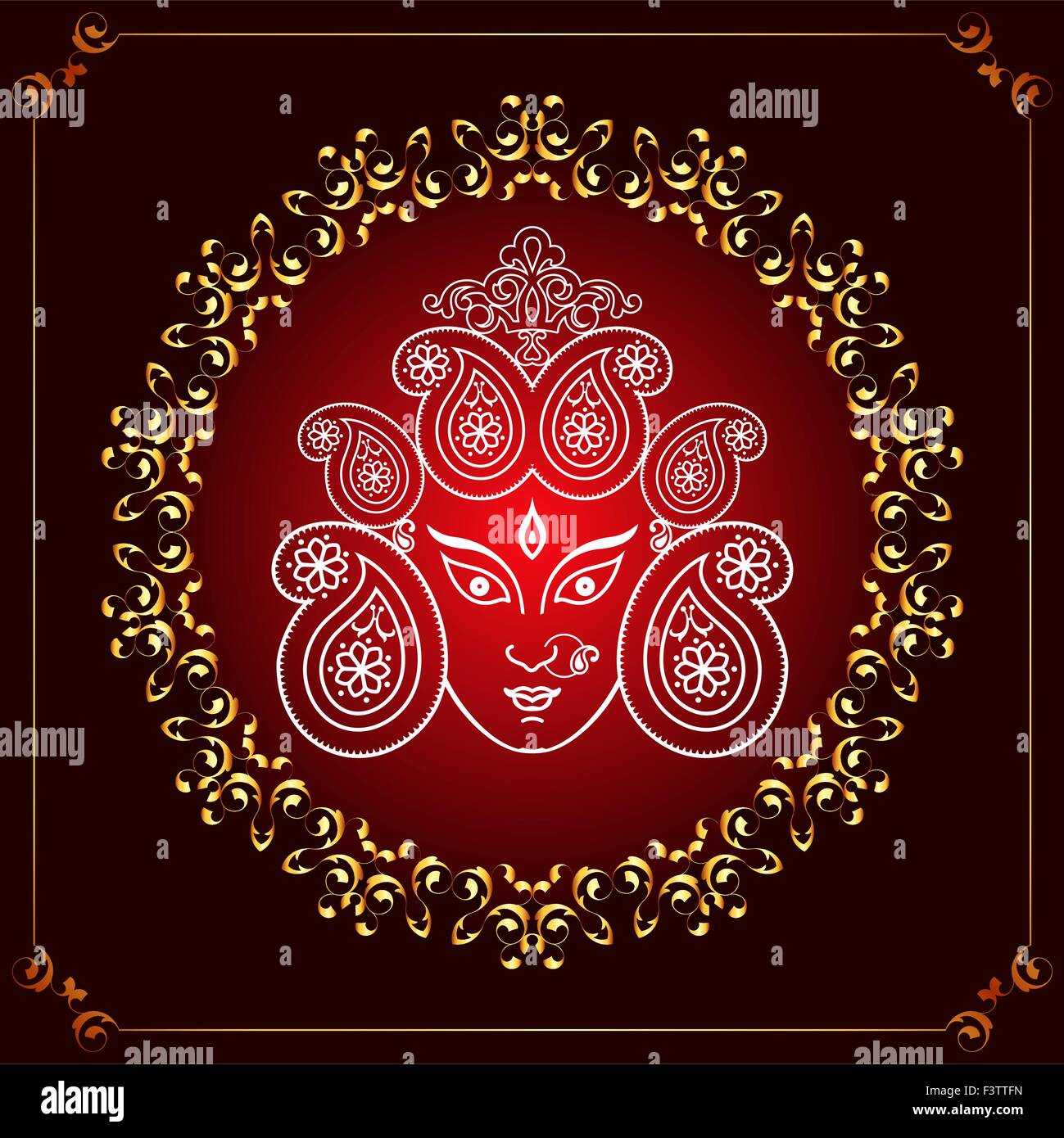 Durga Goddess of Power Vector Art Stock Vector Image & Art - Alamy